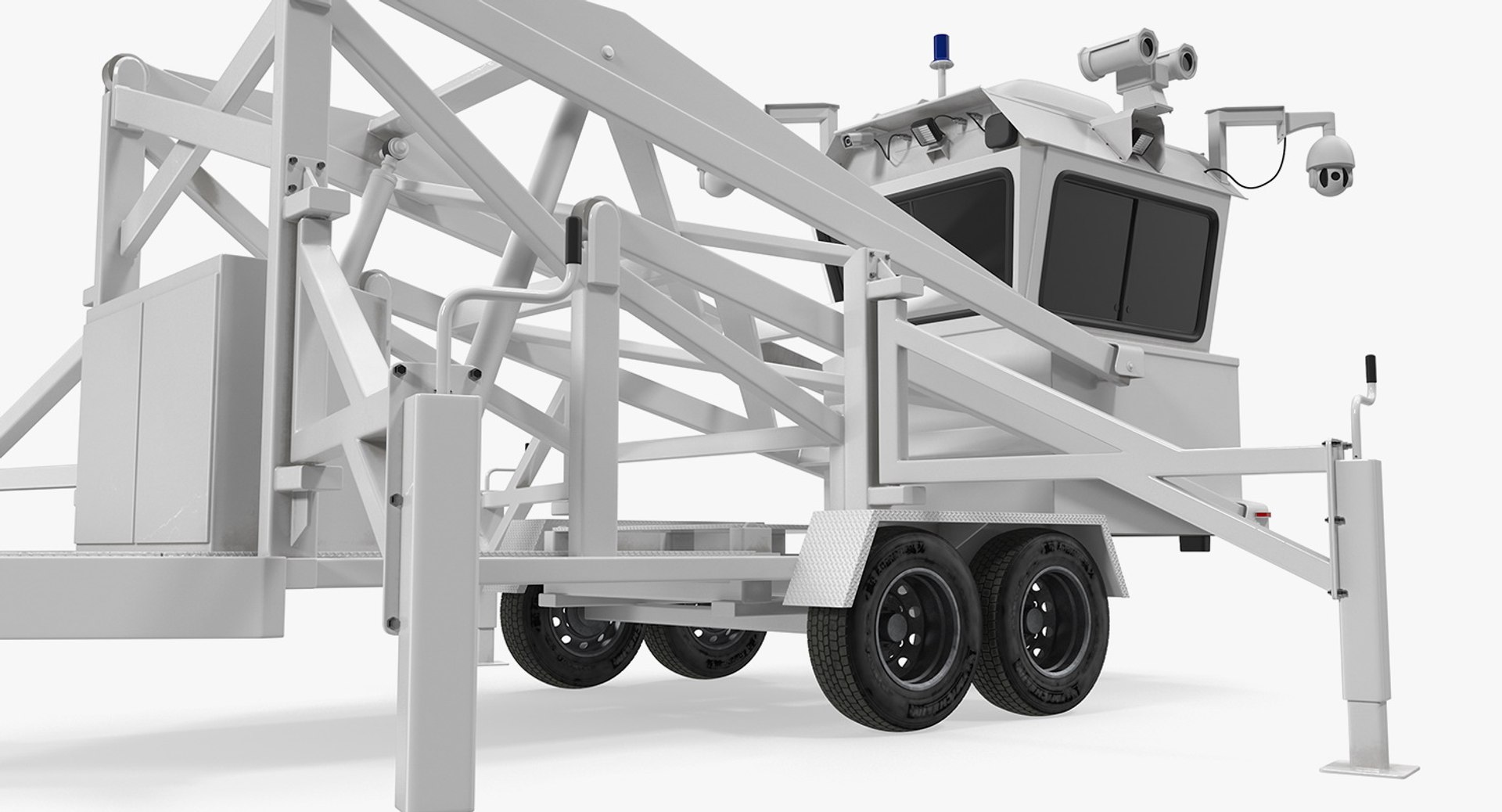 3D mobile skywatch tower folded - TurboSquid 1422322