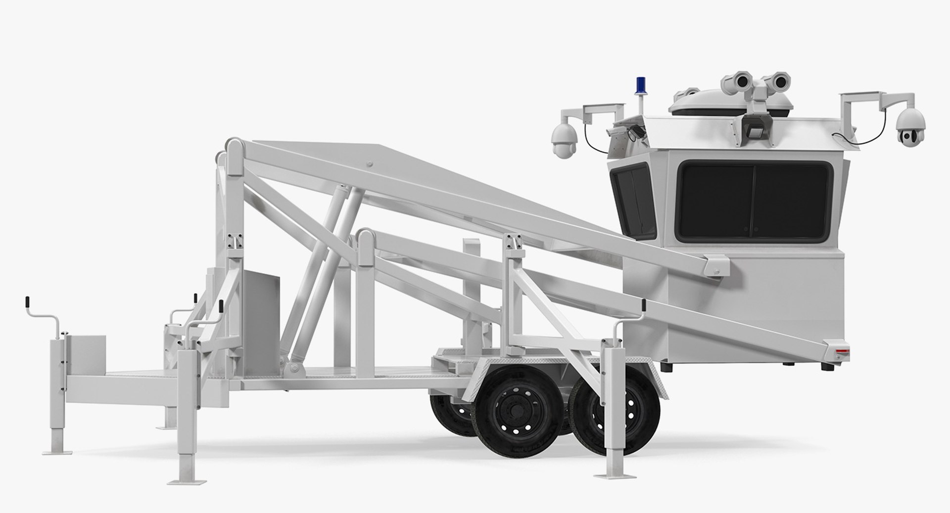 3D Mobile Skywatch Tower Folded - TurboSquid 1422322