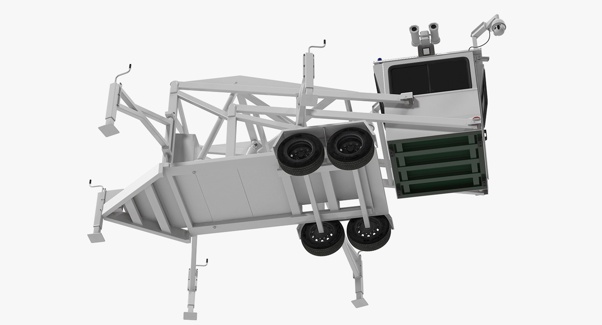 3D Mobile Skywatch Tower Folded - TurboSquid 1422322