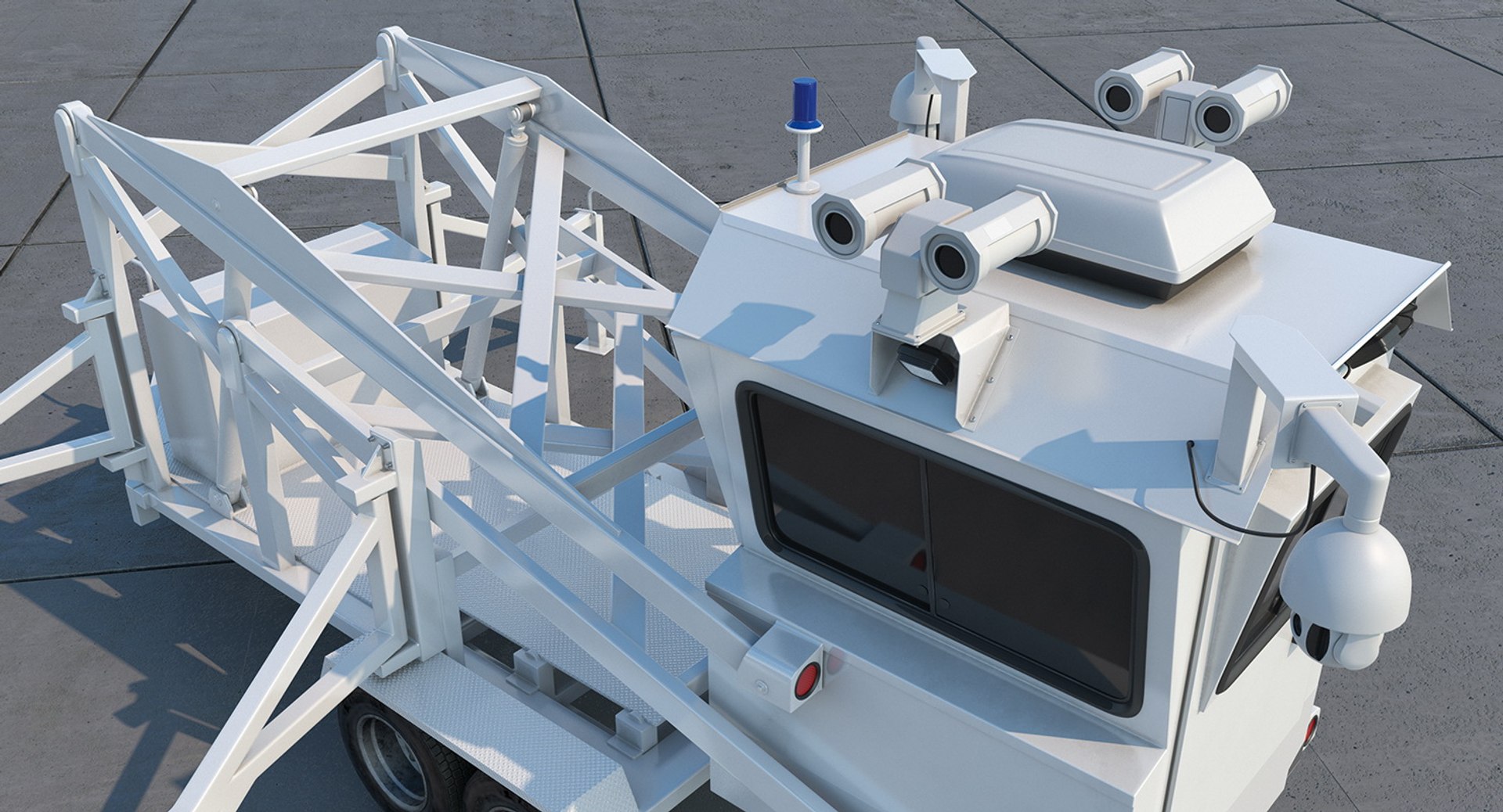 3D Mobile Skywatch Tower Folded - TurboSquid 1422322