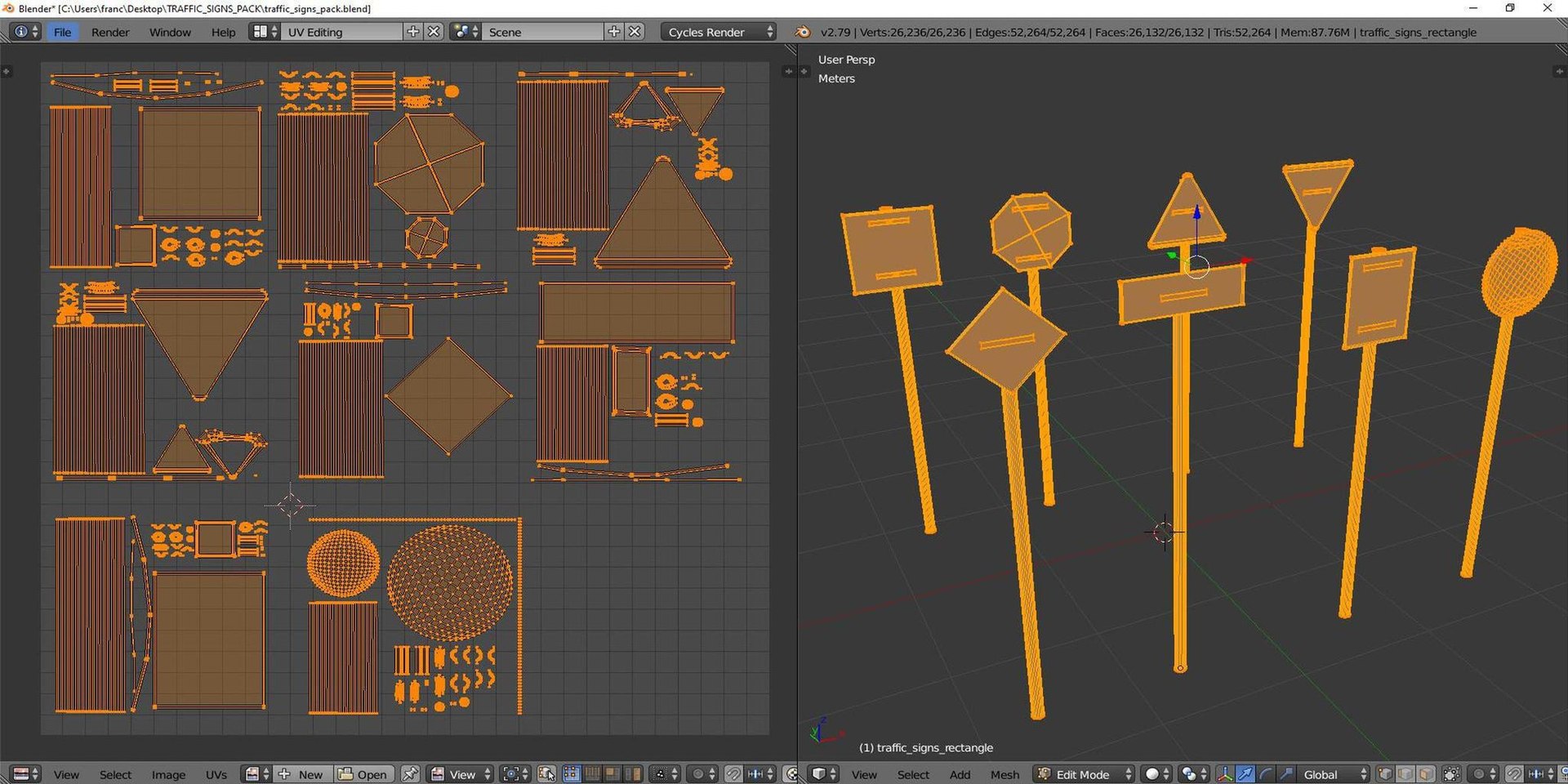 3d Traffic Signs Pack