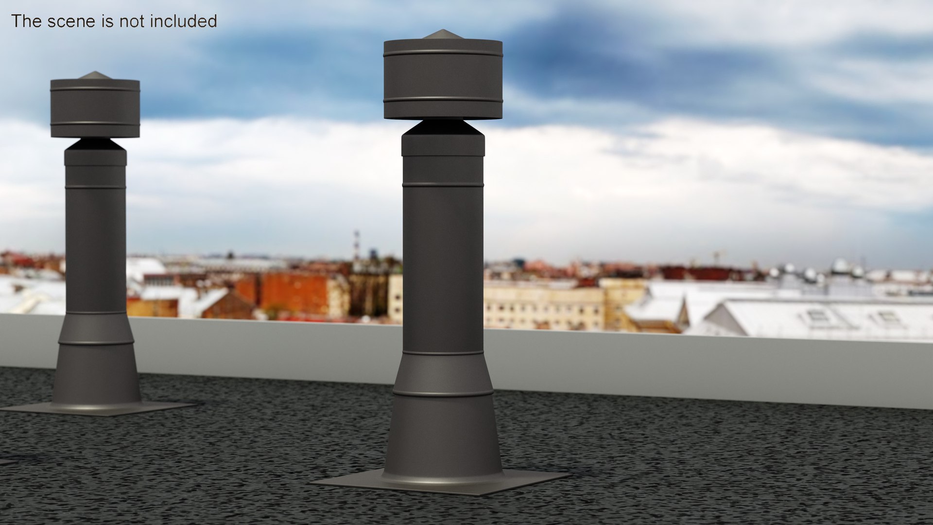 3D Wood Burning Chimney Black Metal Model - TurboSquid 2046446