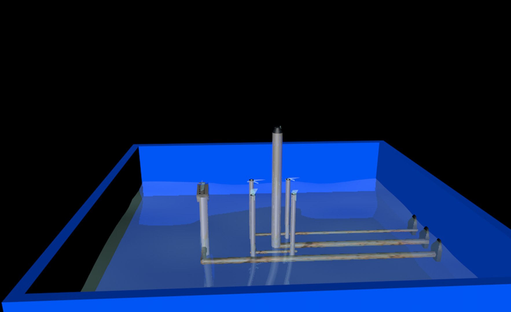free fountain animation 3d model
