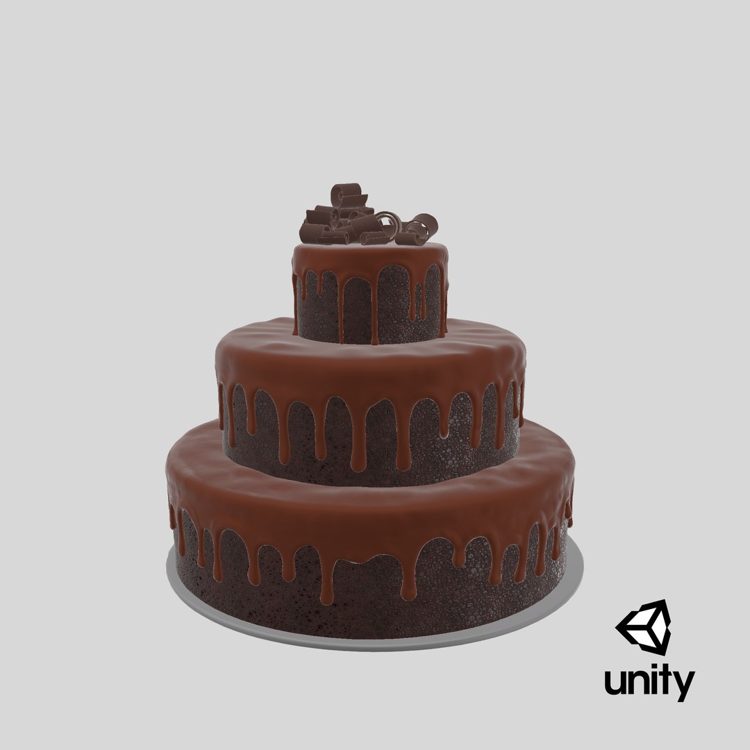 3D Chocolate Cake - TurboSquid 1429083