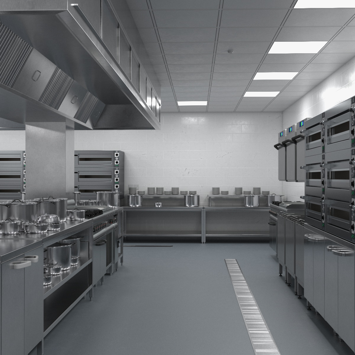 modelo 3d Cocina de restaurante grande - TurboSquid 2280209