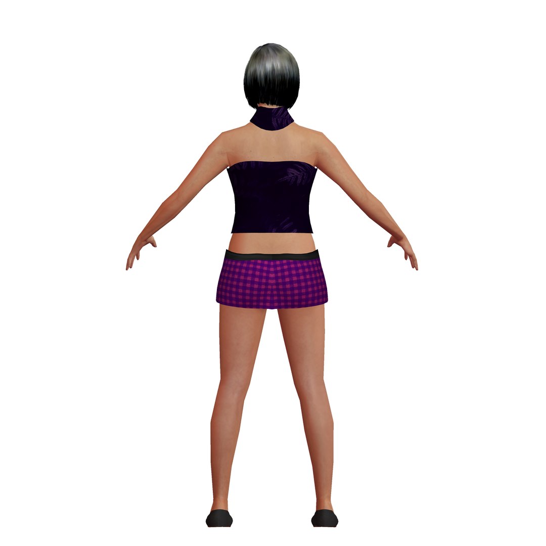 3D Caucasian Low-poly Girl Model - TurboSquid 1646723