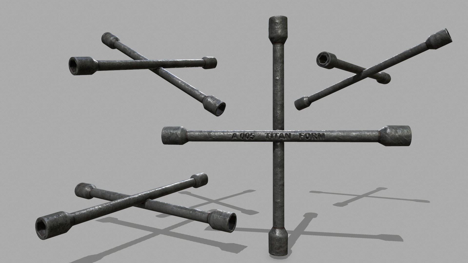 3D lug wrench model - TurboSquid 1541409