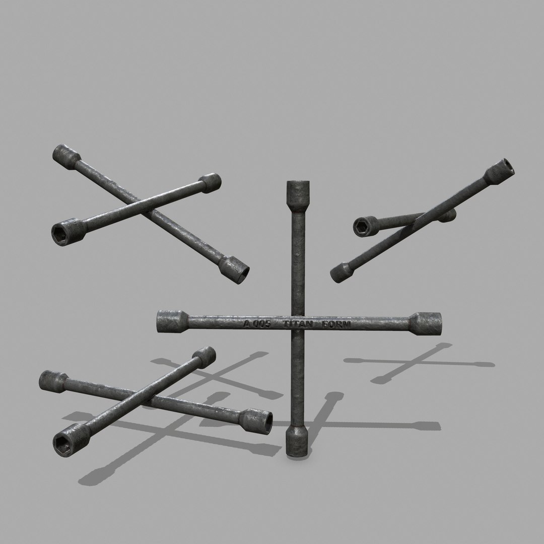 3D lug wrench model - TurboSquid 1541409