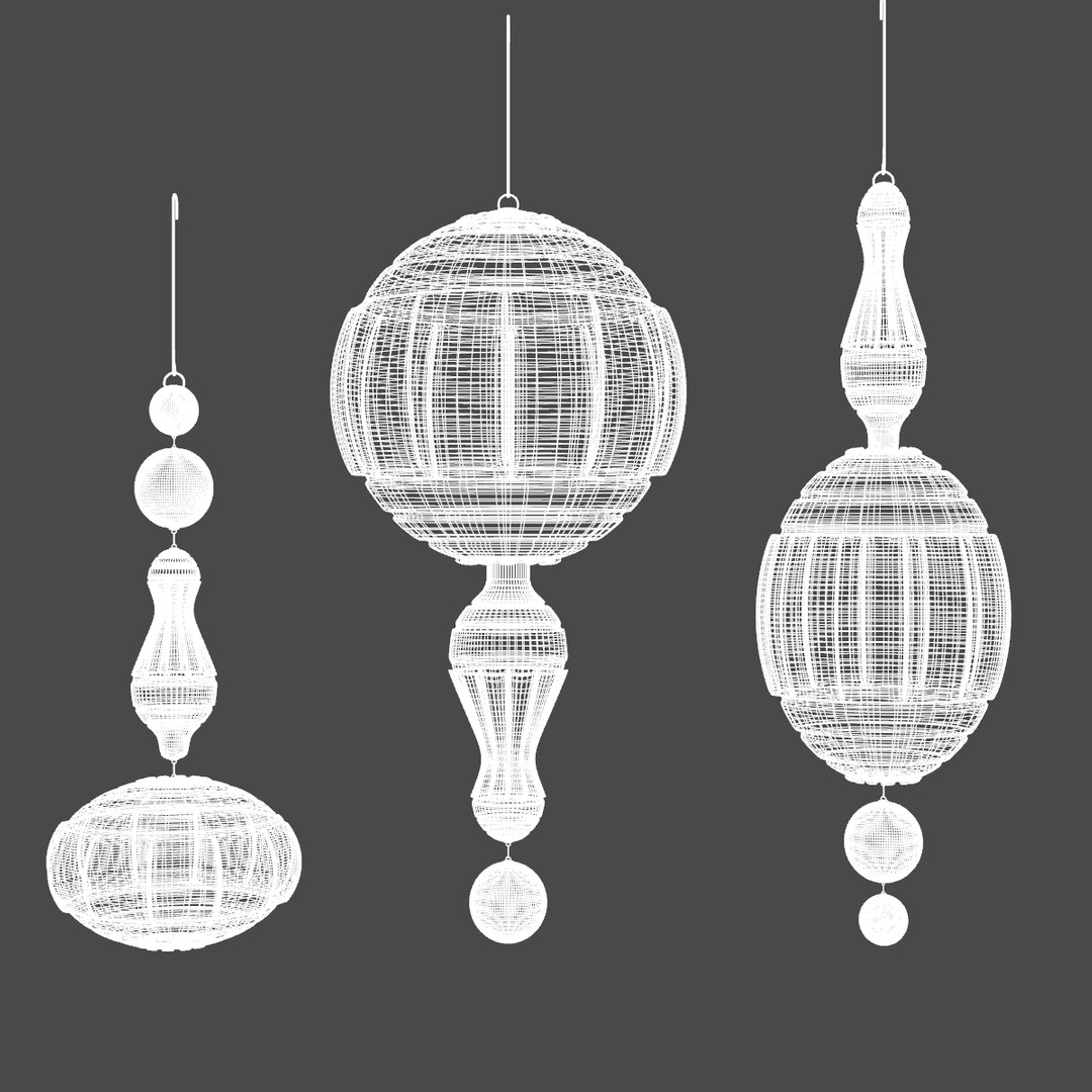 3D Christmas Joy Ornaments Low-poly 3D Model - TurboSquid 2326416