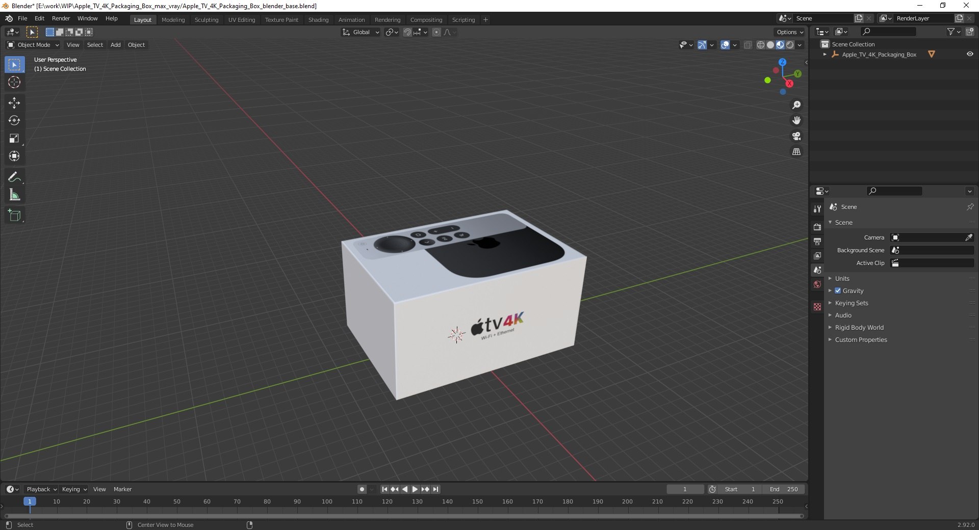 3D Apple TV 4K Packaging Box Model - TurboSquid 2220583