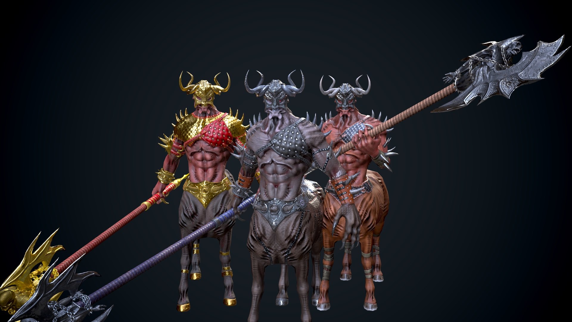 3D Centaur warrior model - TurboSquid 1997943