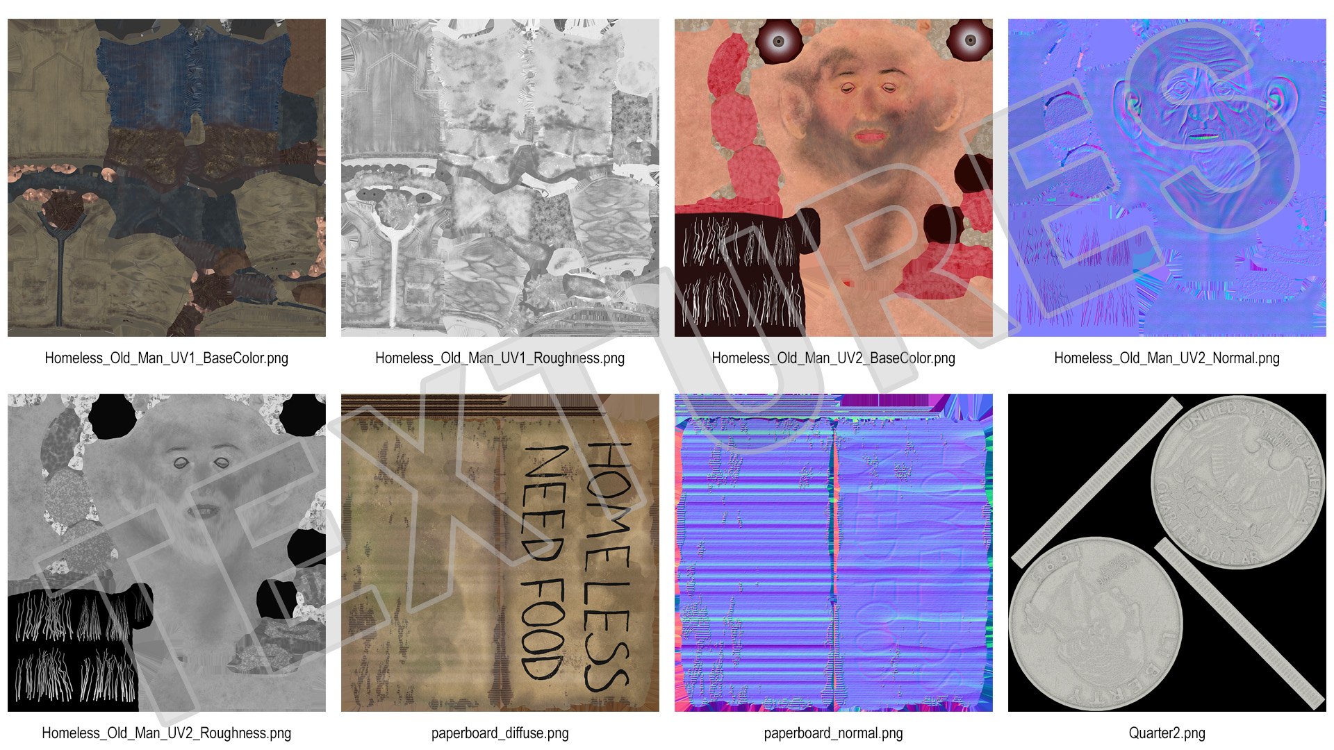 Homeless Man With A Sign And A Cup Of Change 3D Model - TurboSquid 2283309