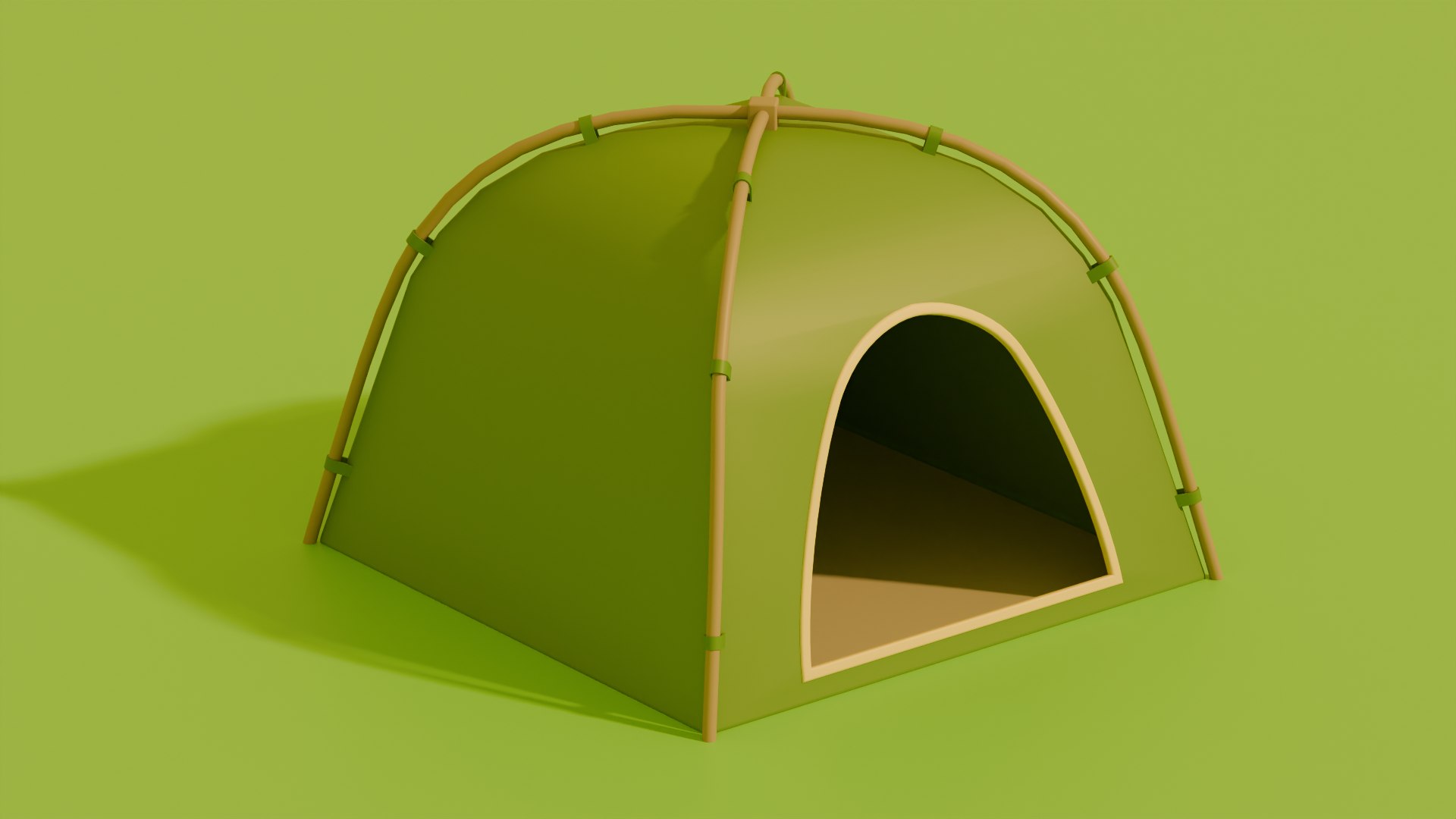 Stylized Low Poly Cartoon Tents 3D Model - TurboSquid 2422351
