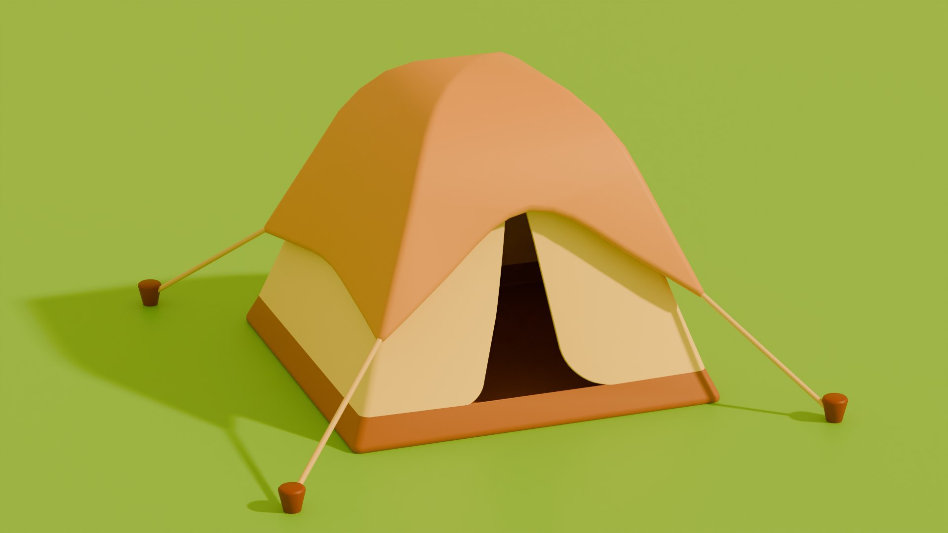 Stylized Low Poly Cartoon Tents 3D Model - TurboSquid 2422351