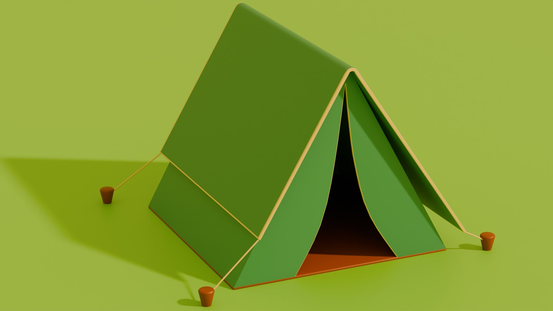 Stylized Low Poly Cartoon Tents 3D Model - TurboSquid 2422351
