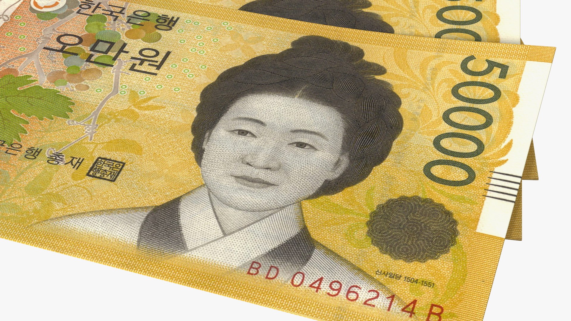 Fan Of South Korean 50000 Won Banknotes 3D Model - TurboSquid 1729549