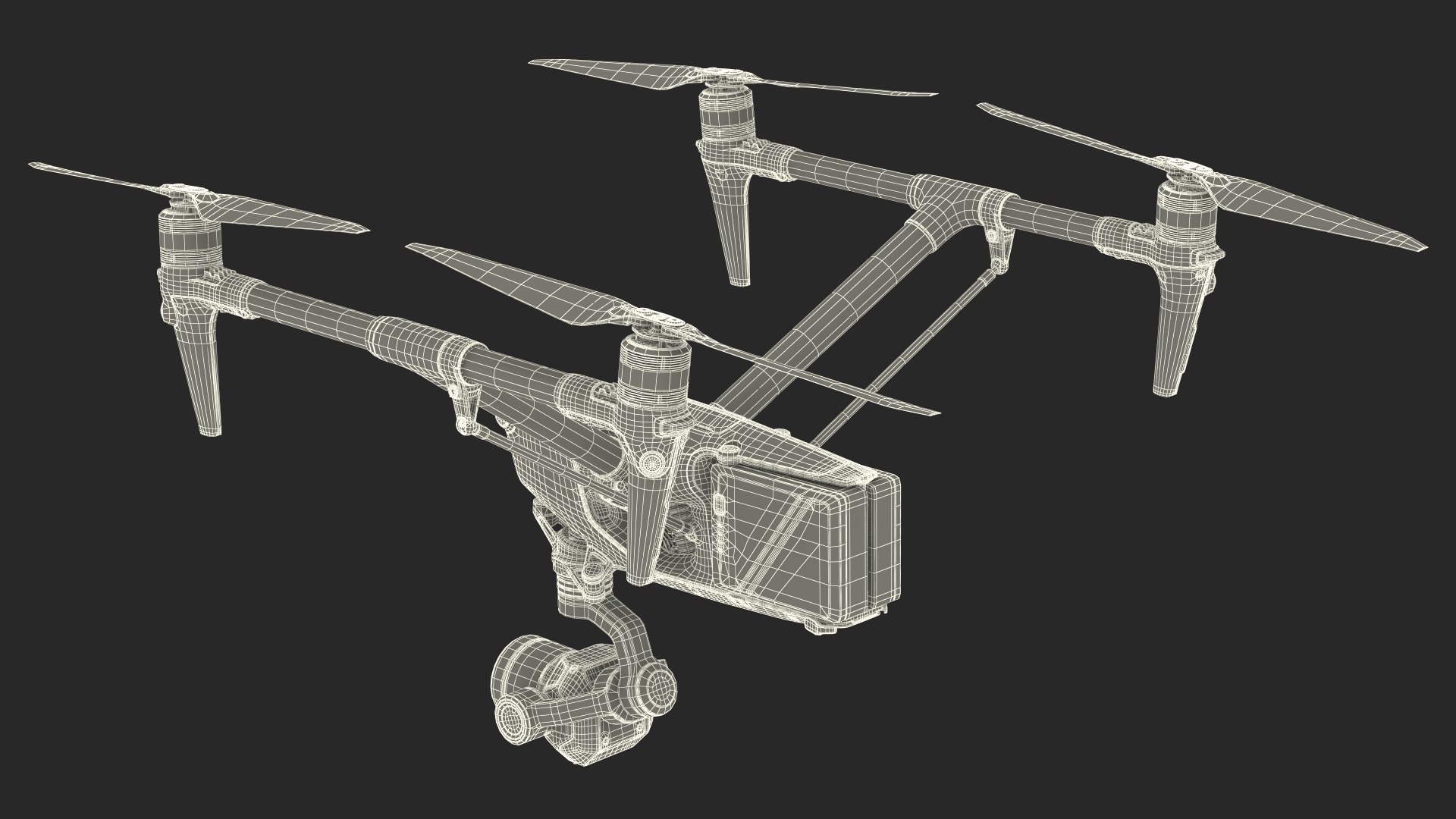 Drone DJI Inspires 3D model - TurboSquid 2091413