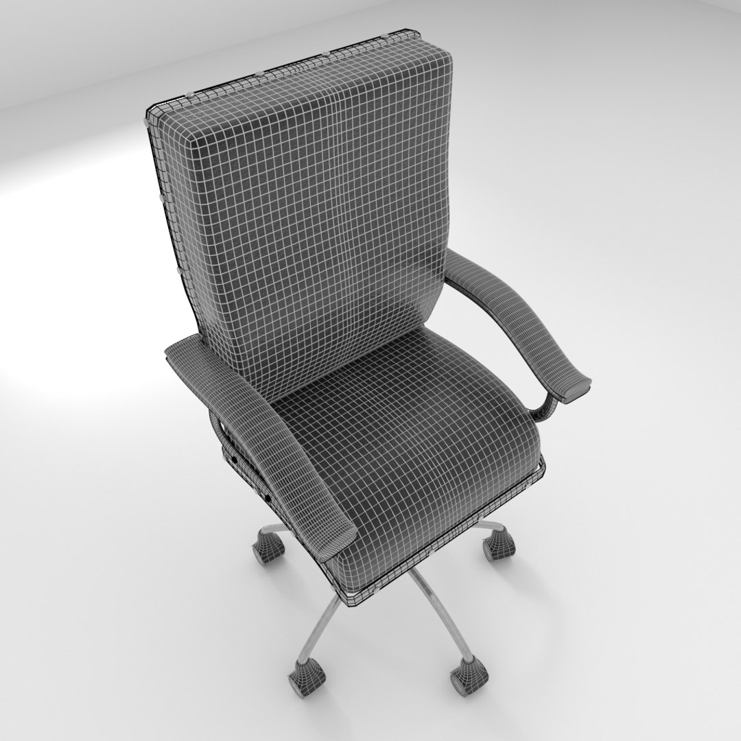 Leather Rotating Chair 2 3d Obj