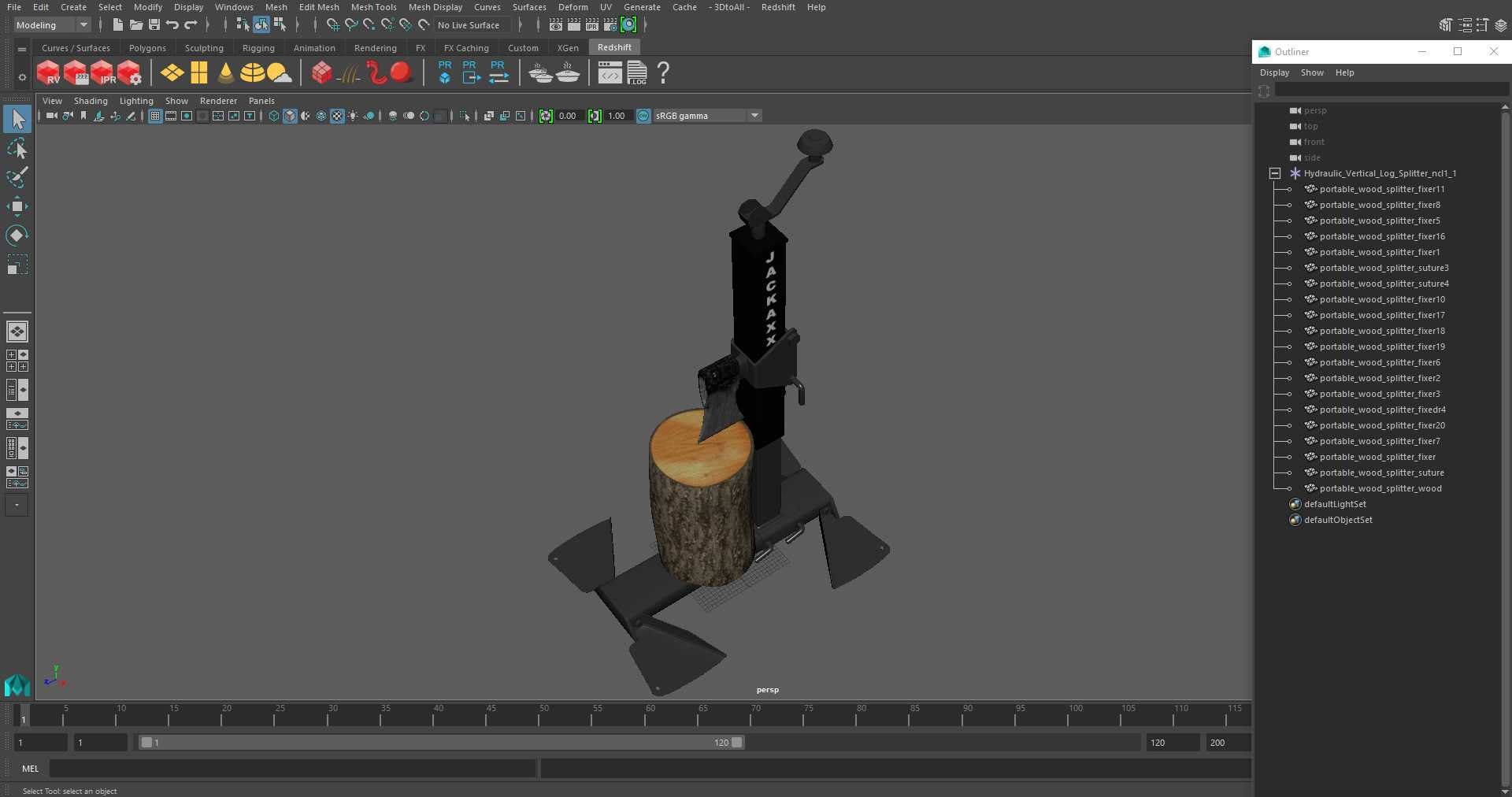 Hydraulic Vertical Log Splitter 3D Model - TurboSquid 2208733