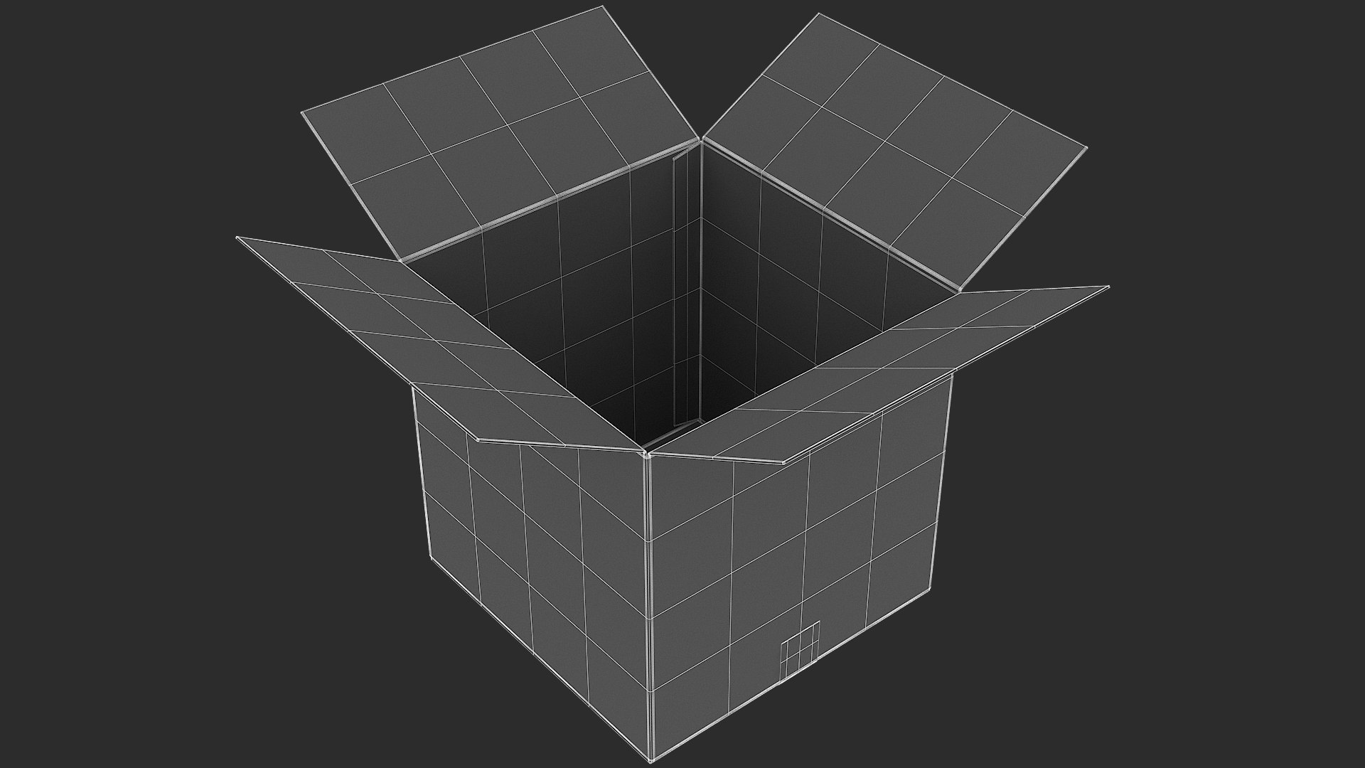 3D Model Cardboard Box 1 Open V1 - TurboSquid 2287068