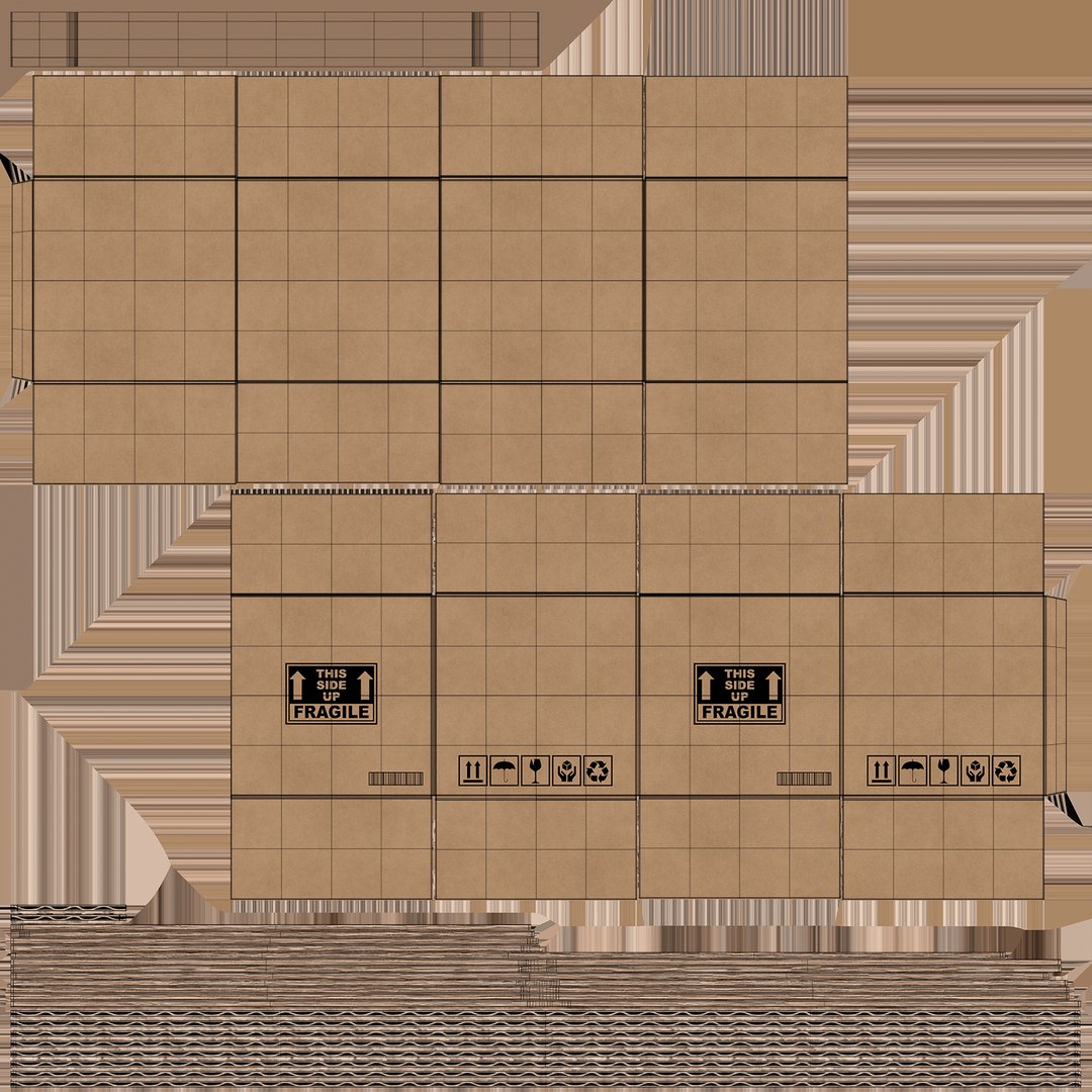 3D Model Cardboard Box 1 Open V1 - TurboSquid 2287068