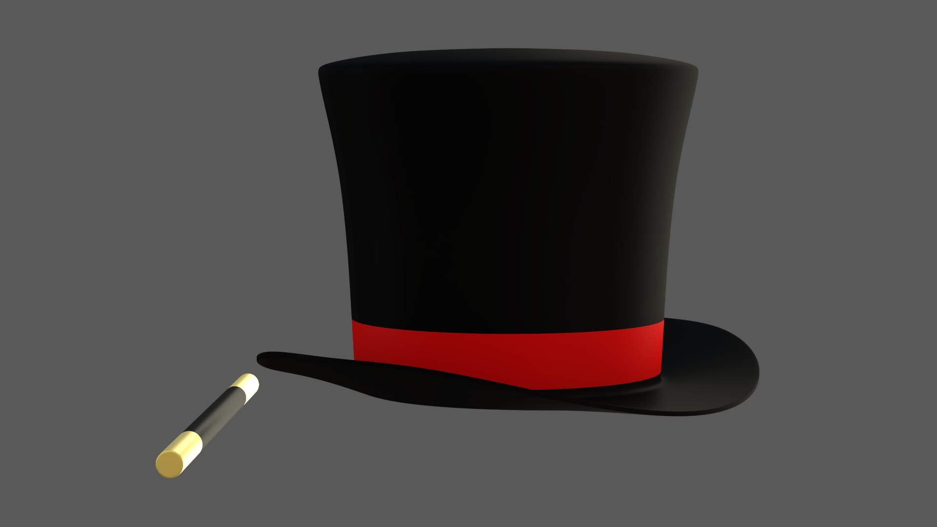 3D Model Magic Hat And Wand V01 - TurboSquid 2390943
