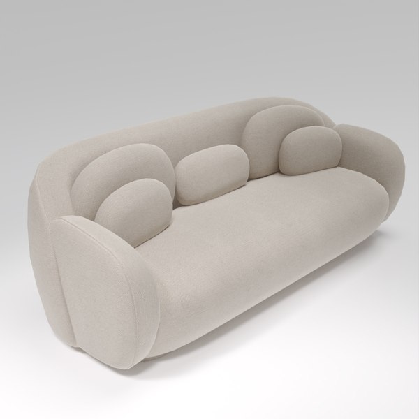 modelo 3d SOFÁ BOULBE MISTY CREMA - TurboSquid 2197468