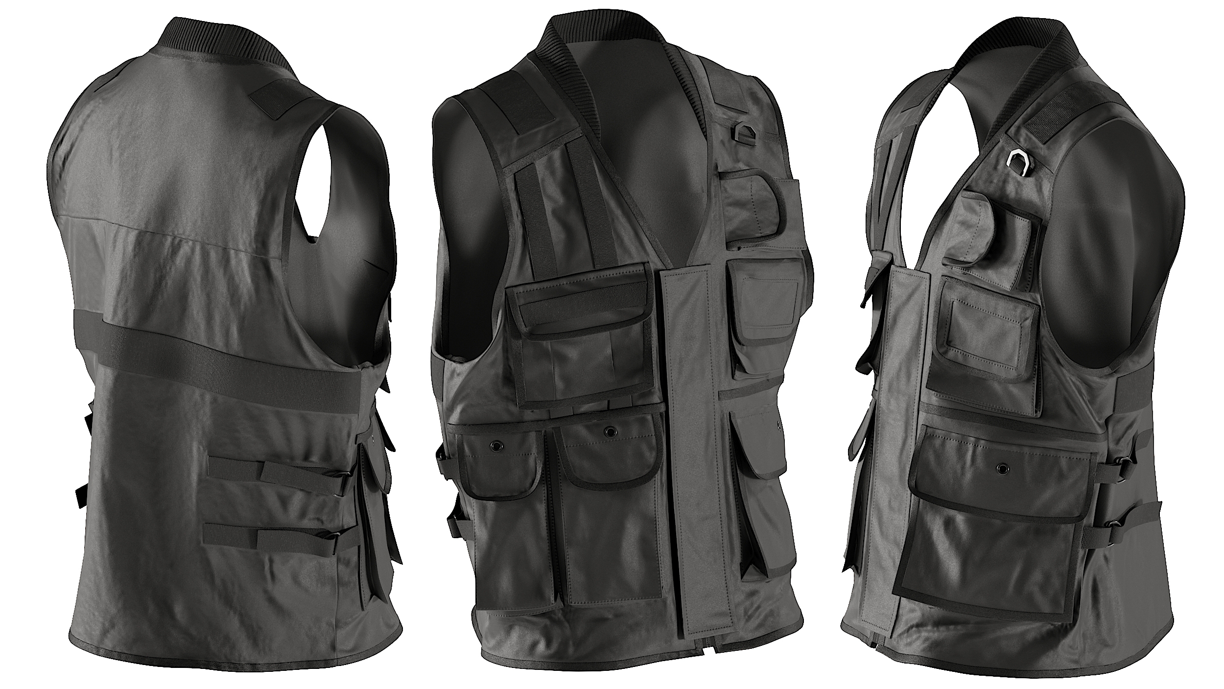 Realistic vests s collections 3D model - TurboSquid 1707082