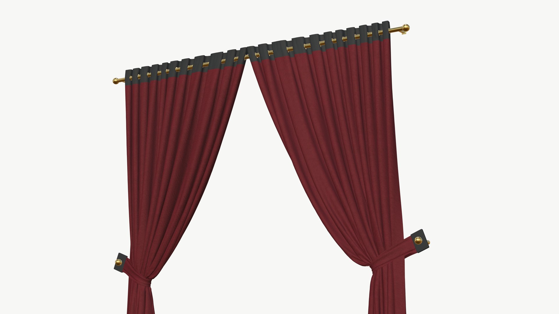 Curtain Realistic Velvet 3D model - TurboSquid 2075878