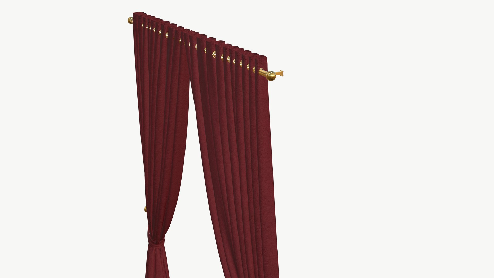 Curtain Realistic Velvet 3D model - TurboSquid 2075878