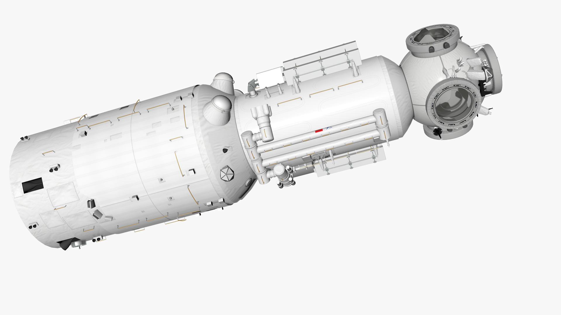 Tianhe Chinese Space Station 3D Model - TurboSquid 1840081
