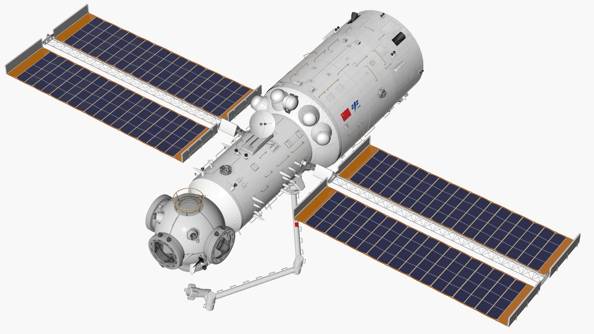 Tianhe Chinese Space Station 3D Model - TurboSquid 1840081
