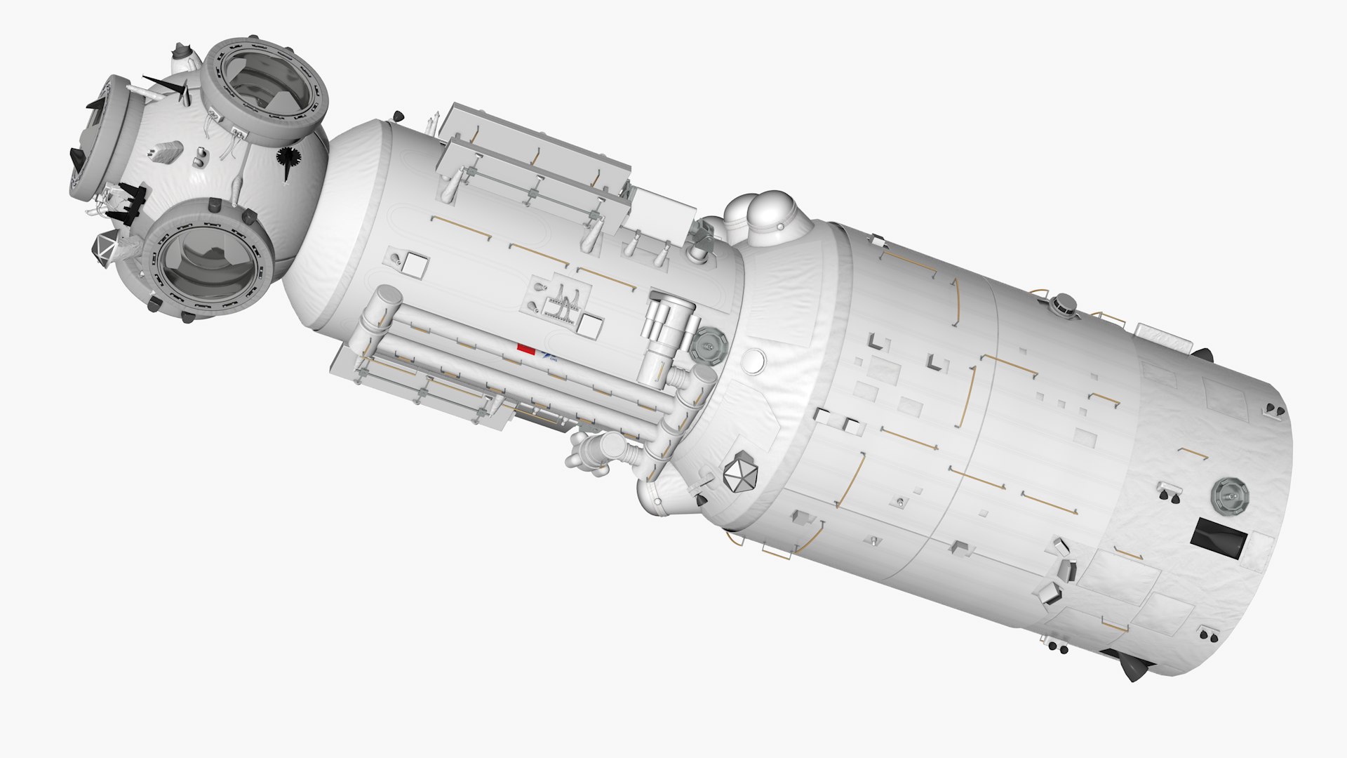 Tianhe Chinese Space Station 3D Model - TurboSquid 1840081