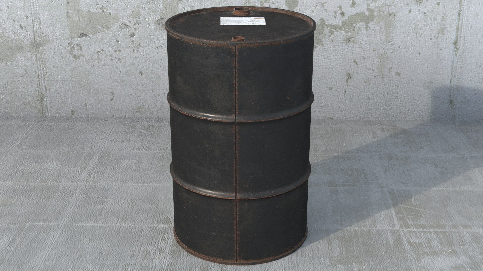 Oil Drum Black 1 HD 3D model - TurboSquid 1916586