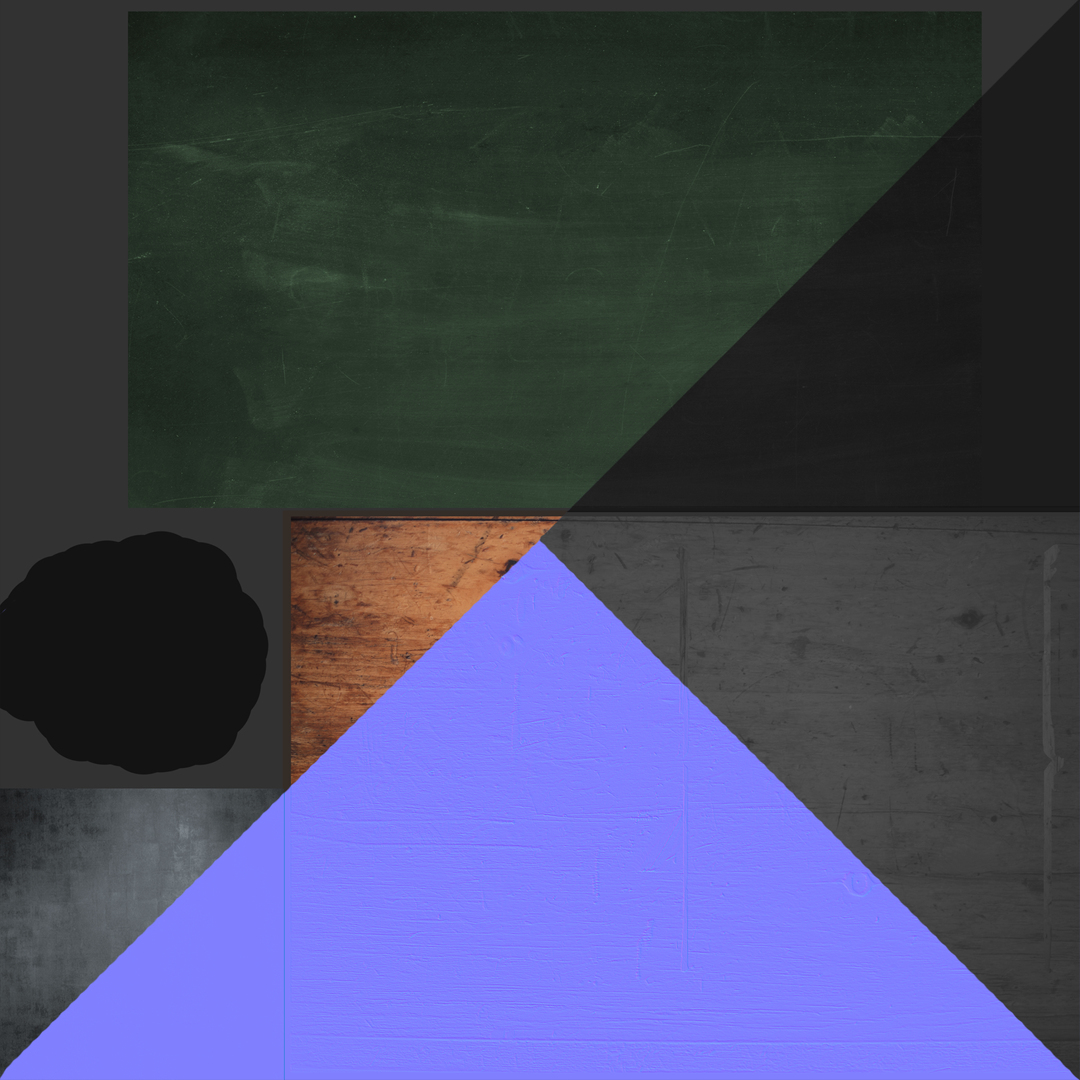 classroom chalkboard obj