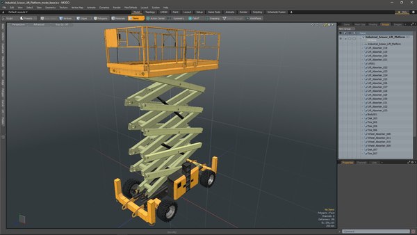 modelo 3d Plataforma elevadora de tijera industrial - TurboSquid 2230235