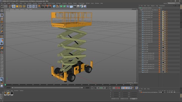 modelo 3d Plataforma elevadora de tijera industrial - TurboSquid 2230235