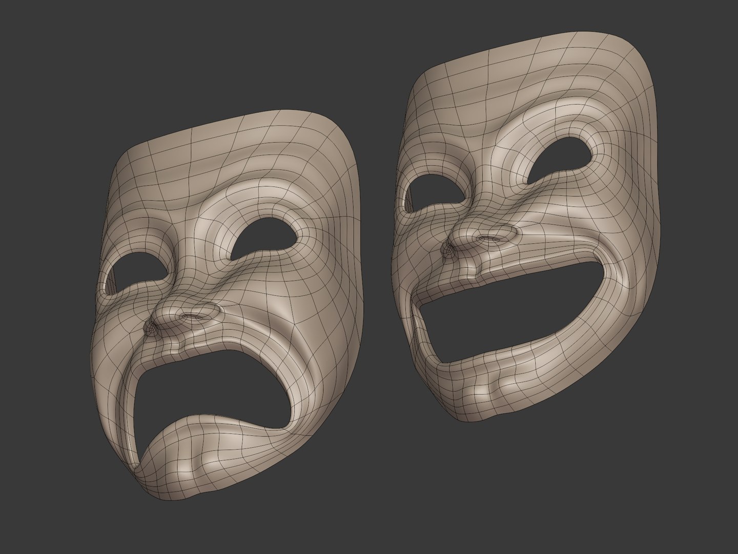 3D Theater Masks - TurboSquid 1724821