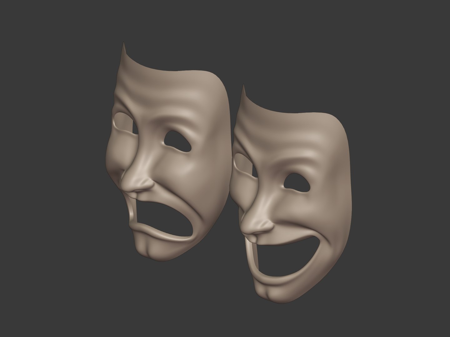3D Theater Masks - TurboSquid 1724821