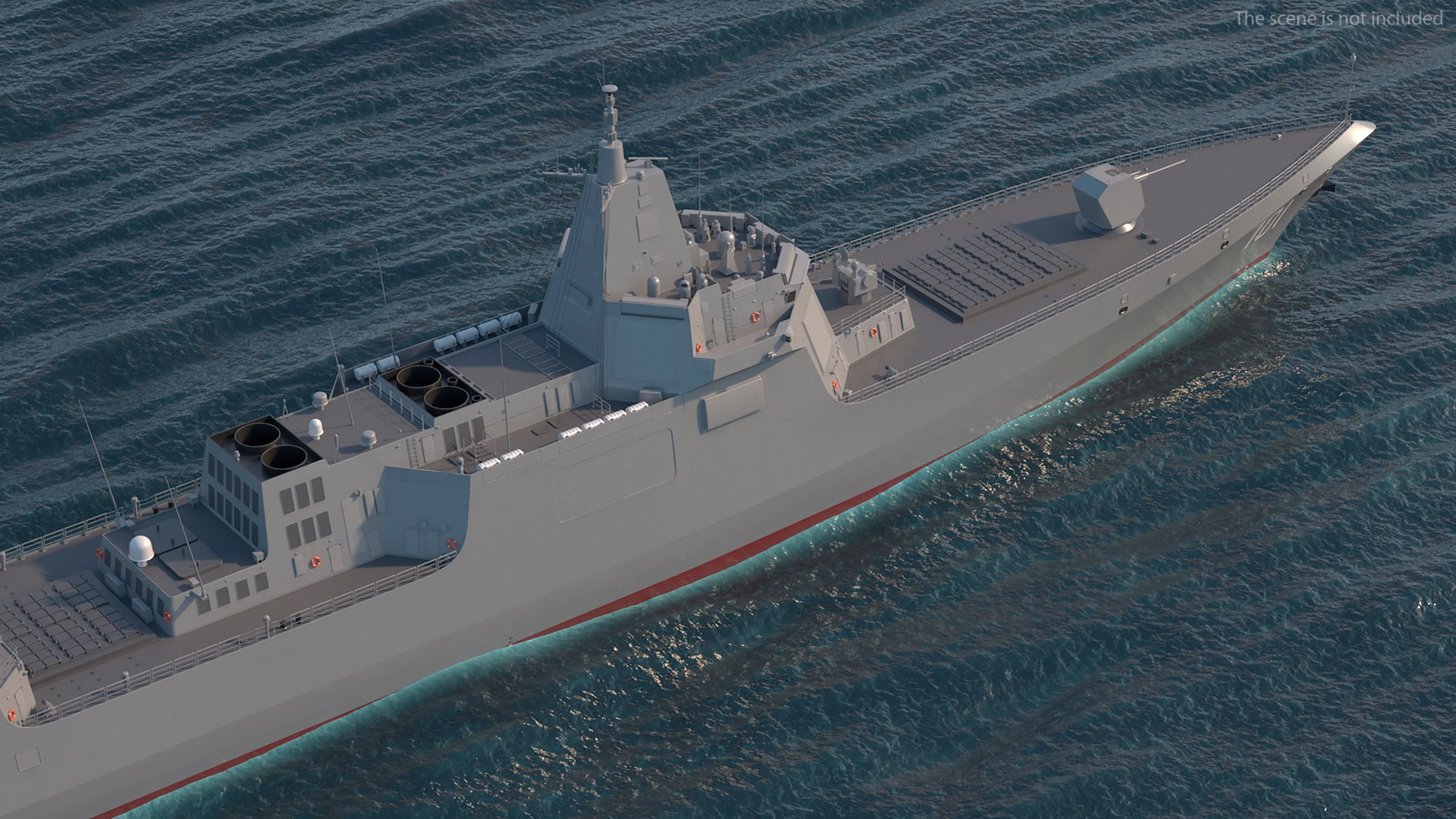 3D NAVY TYPE 055 Destroyer With Harbin Z-9WZ Helicopter - TurboSquid ...