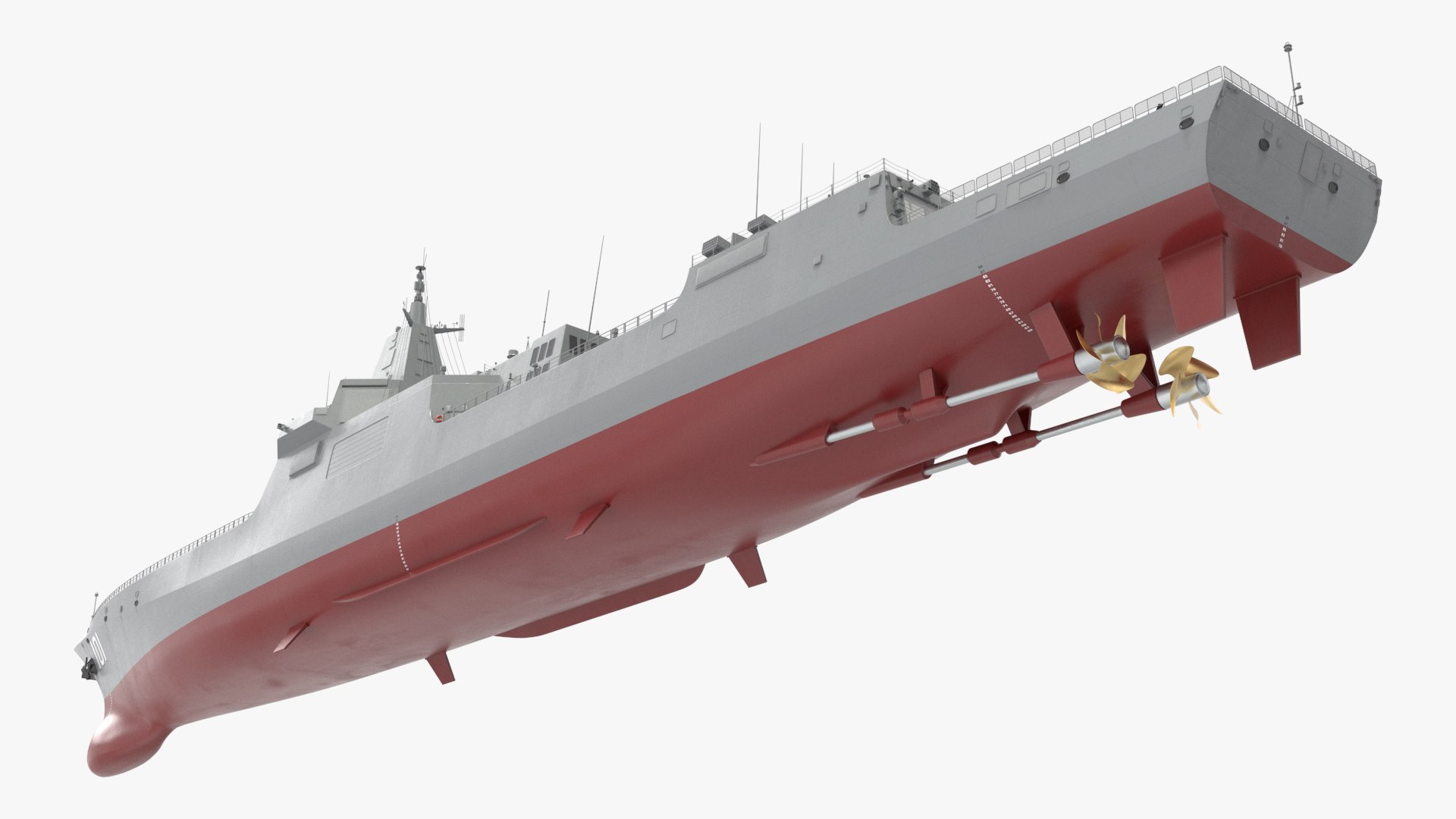 3D NAVY TYPE 055 Destroyer With Harbin Z-9WZ Helicopter - TurboSquid 2411135
