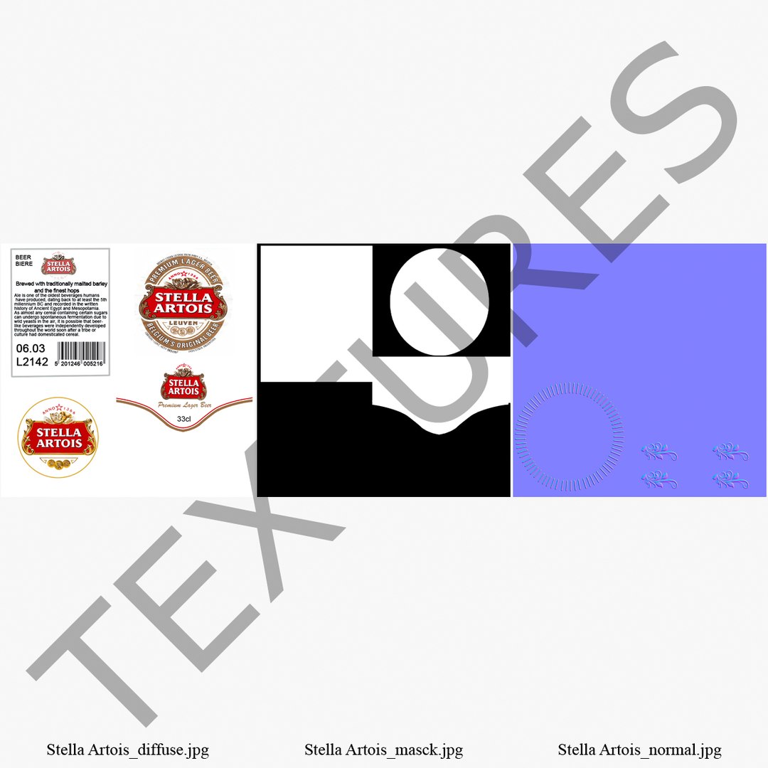 Lightwave Stella Artois Beer Bottle