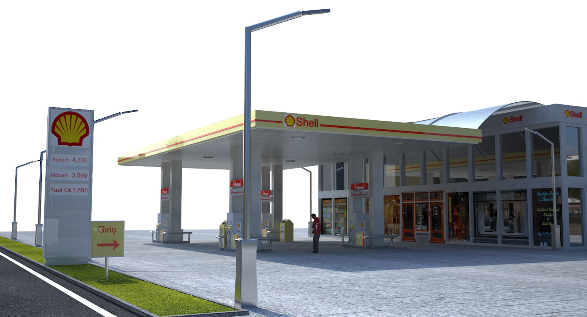 3D Model Shell Gas Station - TurboSquid 1155450
