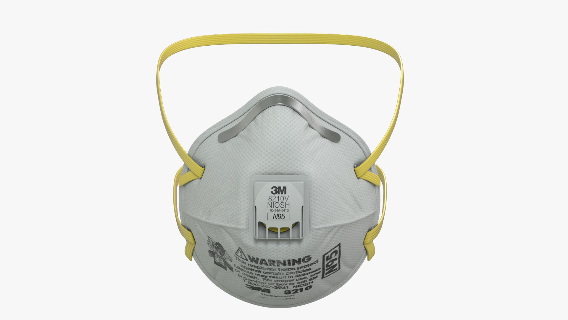 N95 Particulate Respirator Mask 3D Model - TurboSquid 1525624