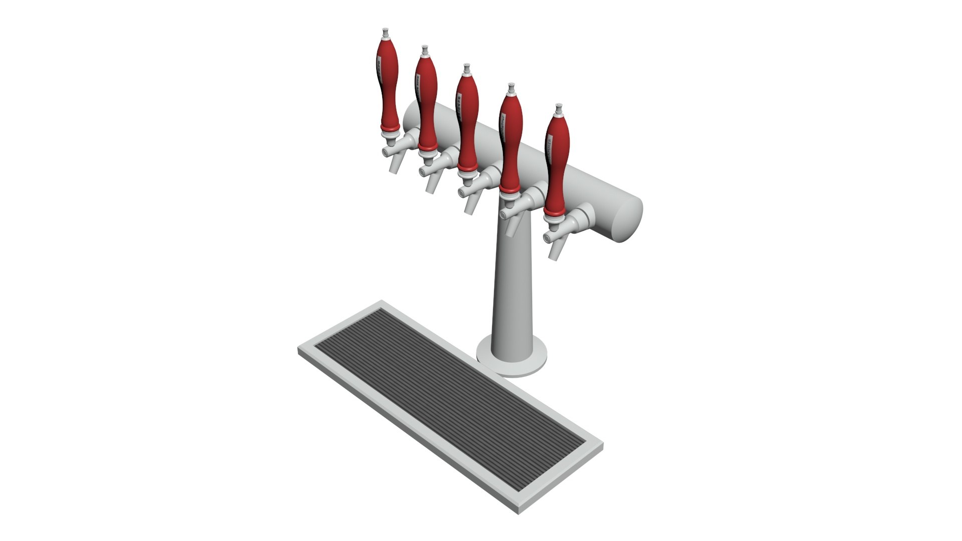 3d model beer taps handles