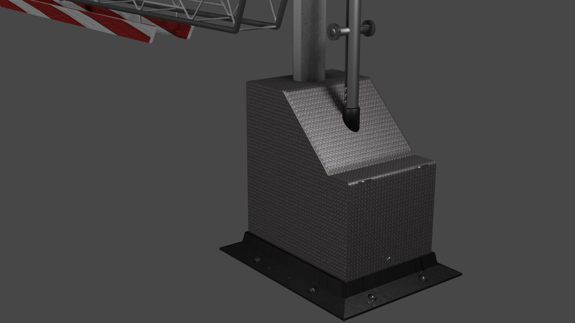 3D Model Train Stop Light Mechanical - Cancela Mecanica De Trem ...