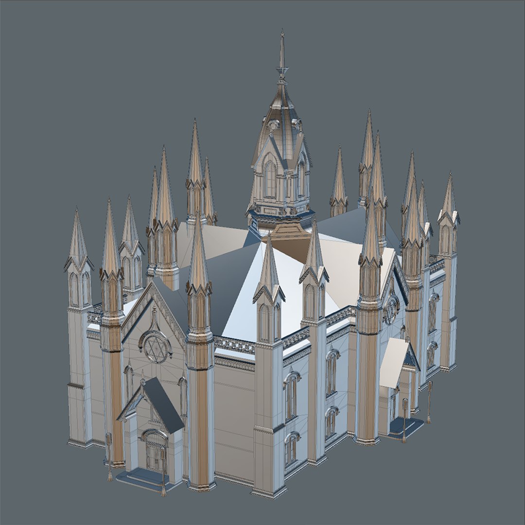 3d Model Gothic Cathedral