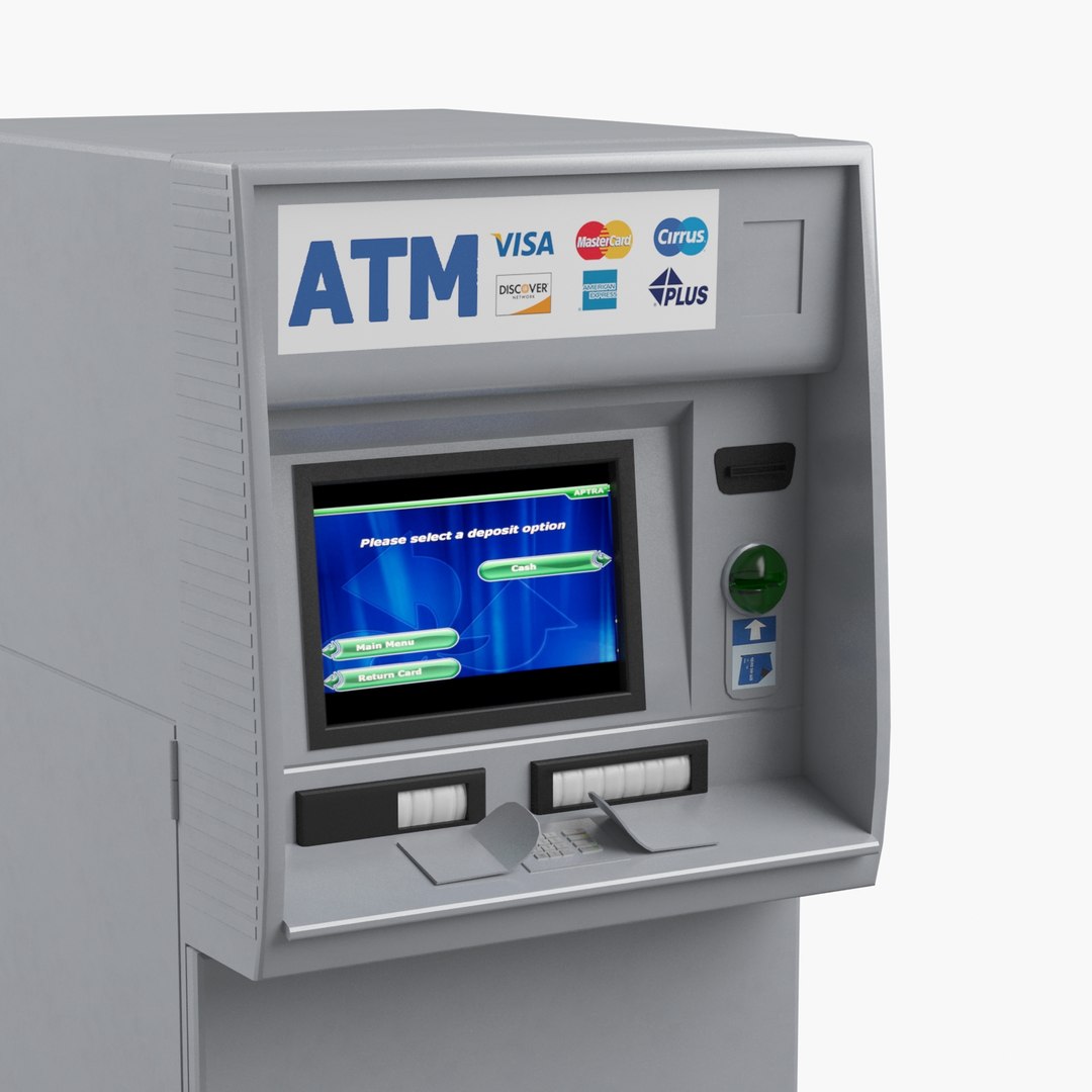 3d Model Of Atm Machine Cash
