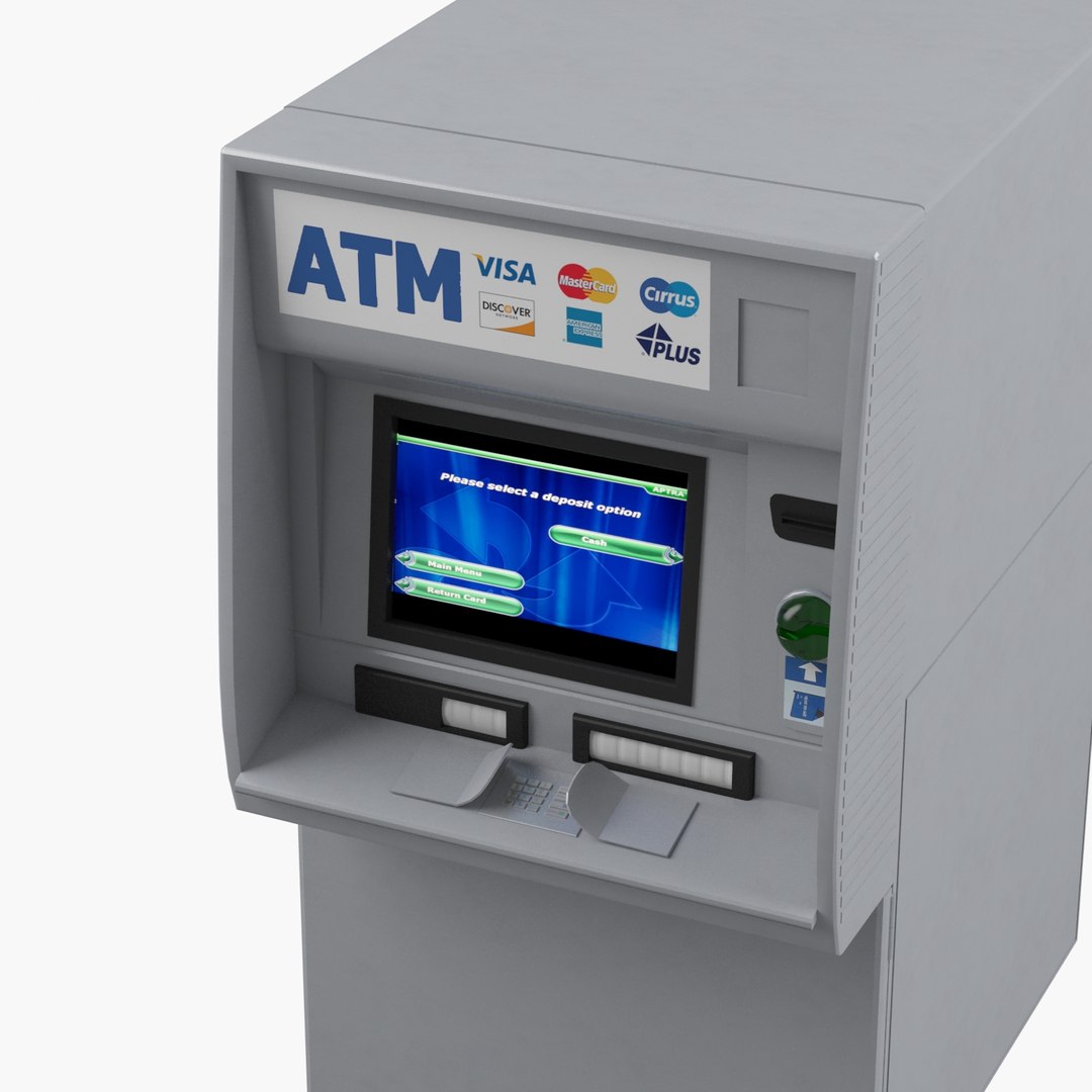 3d Model Of Atm Machine Cash