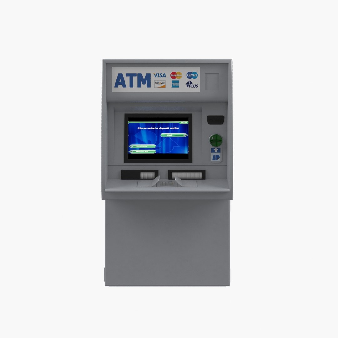 3d Model Of Atm Machine Cash